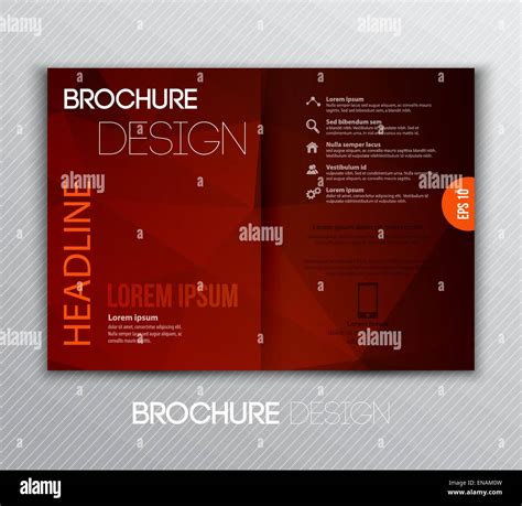 Vector Illustration Abstract Template Brochure Design With Geometric Background Stock Vector