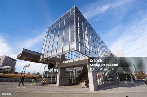 Light Rail Station At University Of Washington In Seattle Wa Stock