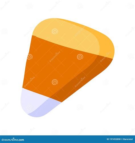 Halloween Candy Corn Icon Isolated On White Stock Illustration