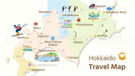 Hokkaido Attractions Map 60 Photos