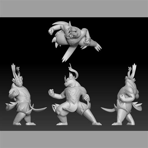 🐉 Pokemon Kubfu Urshifu・ Stl File For 3d Printing・cults