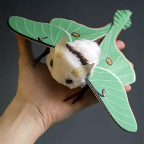 Moth Doll Unique Handcrafted Ts Cute Plush Insect Figurines