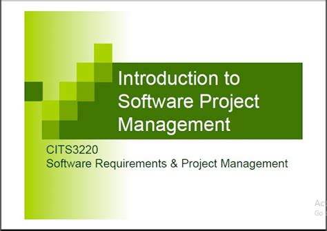 Introduction To Software Project Management