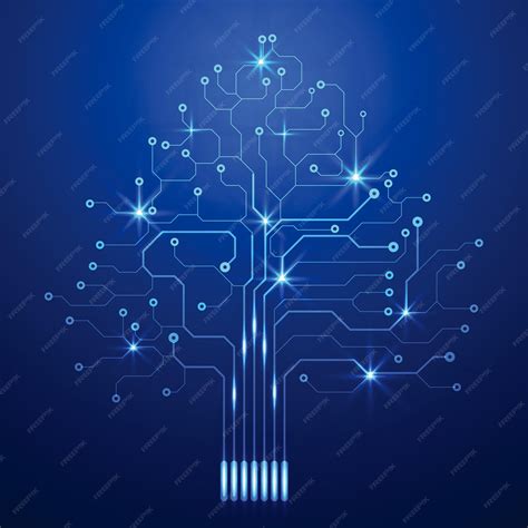 Premium Vector Abstract Tree Circuit Board