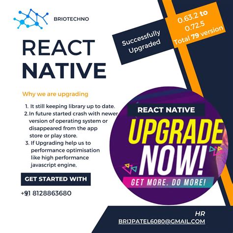why we need react native upgrade brijesh patel posted on the topic linkedin