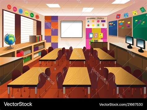 Empty Elementary School Classroom Illustrations Royaltyfree Vector