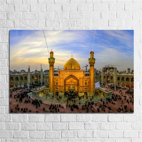 قیمت و خرید تابلو شاسی مدل عکس ایوان طلا حرم امیرالمومنین علیه السلام