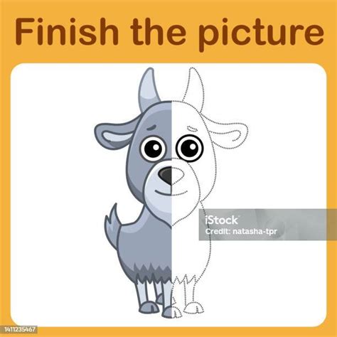 점을 연결하고 그림을 완성합니다 염소의 간단한 색칠 공부 책 어린이를위한 그리기 게임 0명에 대한 스톡 벡터 아트 및 기타 이미지 0명 개발 교육 Istock
