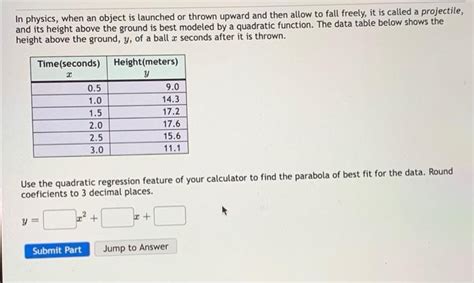 Solved In Physics When An Object Is Launched Or Thrown Chegg