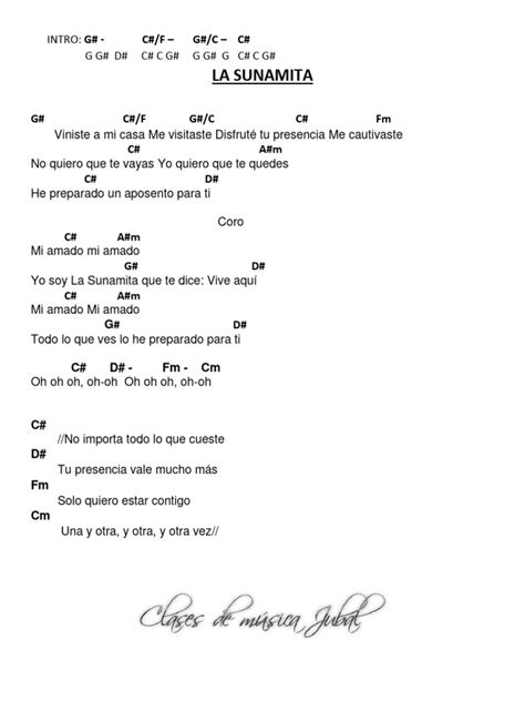 Acordes La Sunamita Pdf