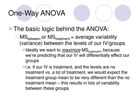 PPT One Way Analysis Of Variance ANOVA PowerPoint Presentation Free Download ID 1195034
