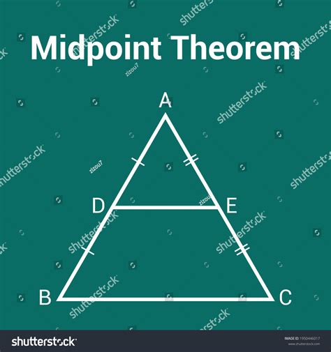 Midpoint Theorem Triangle Stock Vector Royalty Free 1950446017
