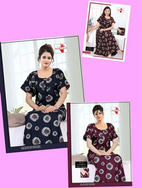 Ladies Printed Alpine Nighty Cap Sleeve At ₹ 330piece In Ahmedabad
