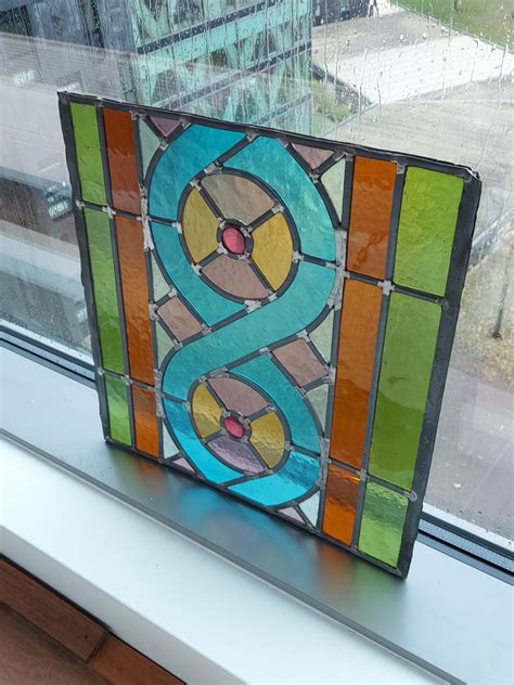 Art Deco Style Stained Glass Window Glass Stained Glass Catawiki