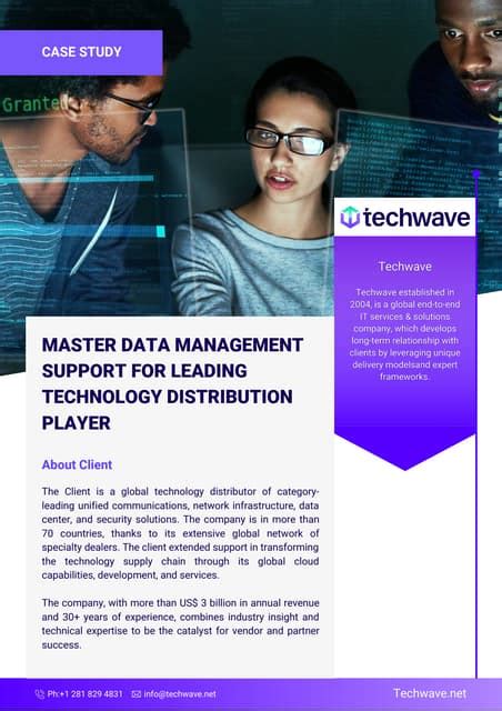 Master Data Management Support For Leading Technology Distribution