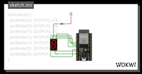 7seg Esp32 Wokwi Esp32 Stm32 Arduino Simulator