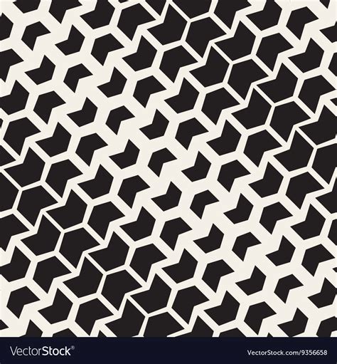 Seamless Black And White Chevron Halftone Vector Image