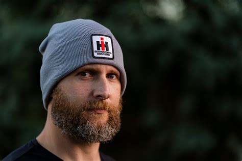 International Harvester Ih Logo Knit Toboggan Hat Choose Red Or Gray