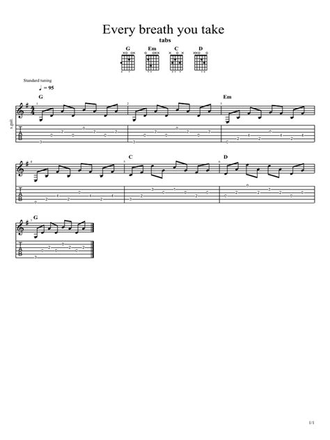 Every Breath You Take Pdf Tabs Pdf Character Encoding Digital Typography