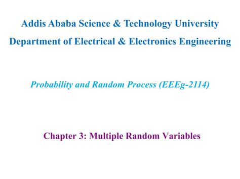 03probability Nd Statistics Multiple Random Variables Iippt