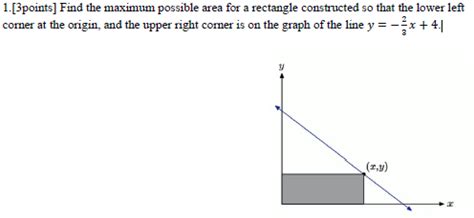 Solved Points Find The Maximum Possible Area For A Chegg Com