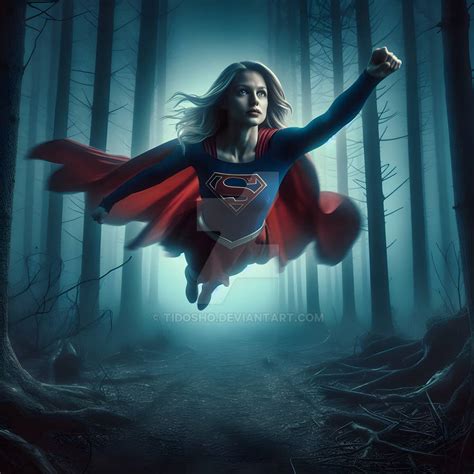 Supergirl Flying Through Creepy Forest By Tidosho On Deviantart