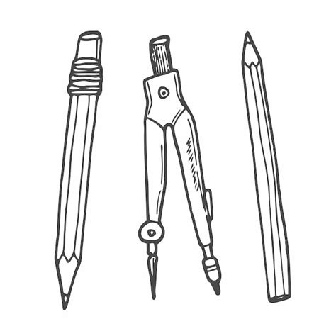 Premium Vector Stationary Hand Drawn Doodle Vector Illustrations Set
