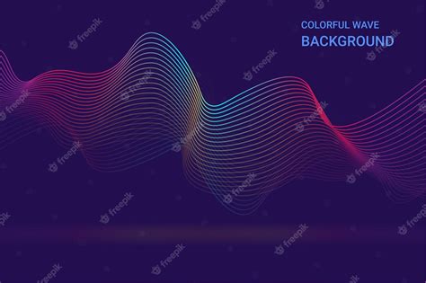 Premium Vector Dynamic Wave Pattern For Data Visualization Colorful Flowing Wave Lines Background