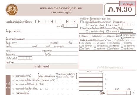 ภพ 30 คืออะไร ใช้ทำอะไร ยื่นเมื่อไหร่ ภพ30คืออะไร