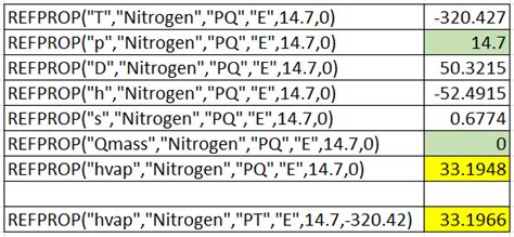 Mismatch For Hvap Between Excel Add In And Refprop Standalone · Issue