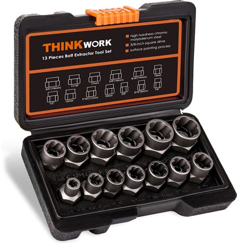 Thinkwork 13 Impact Bolt Extractor Set 1 Nut Removal Tool Stripped