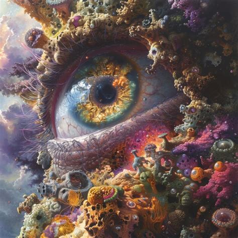 Uma Visão Surrealista Da Natureza E Do Desconhecido Pelo Olho Cósmico Imagem Premium Gerada Com Ia