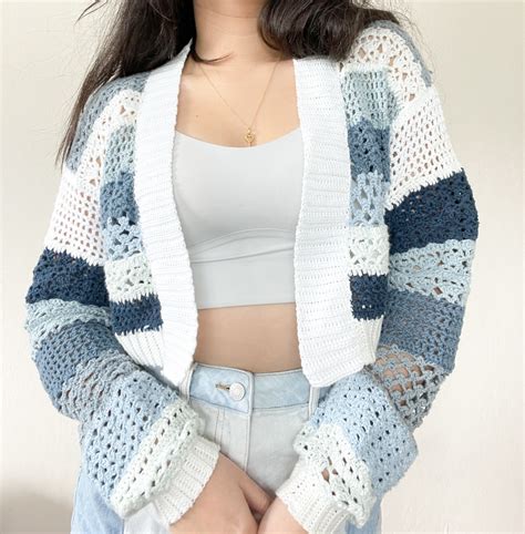 Crochet Lacy Summer Cardigan Yarnalina