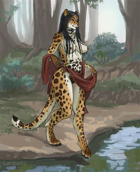 Rule 34 Anthro Black Hair Breasts Carduelis Felid Female Forest Fur
