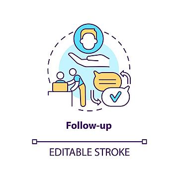 Follow Up Concept Icon Communication Icon Round Vector Communication