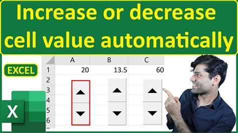 Increase Or Decrease Cell Value Automatically Using Excel Youtube