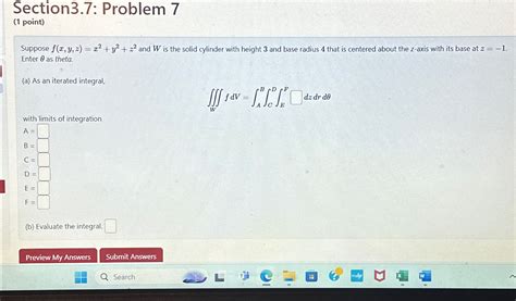 Solved Section37 Problem 71 ﻿pointsuppose