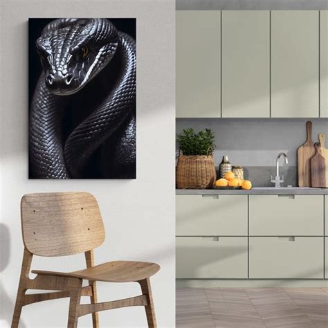 Python Poster Slangenposter Cobra Anaconda Zwart Wit Poster Dierenposter Bol