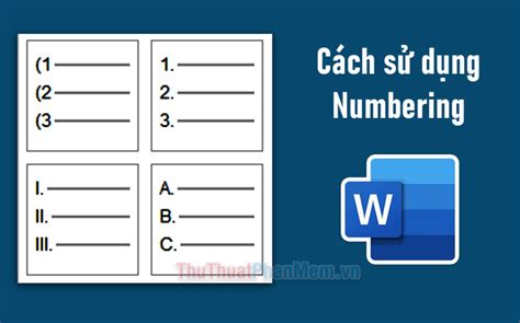 Using Numbering In Word