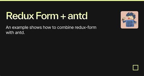 Redux Form Antd Codesandbox