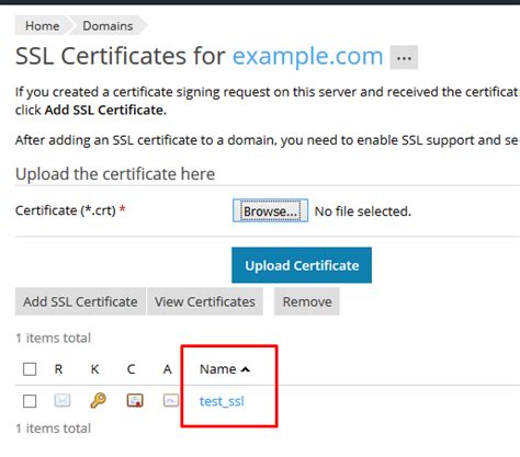 Unable To Remove A Certificate In Plesk One Or Several Certificates