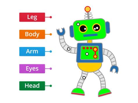 The Robot Body Parts 2 Labelled Diagram