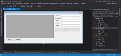 Crud Insertar Editar Eliminar Y Mostrar Datos C Sql Server Sp Poo Y Arquitectura En