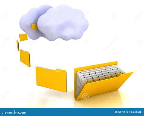 folders and cloud computing concept stock illustration illustration of cloud document 20578946