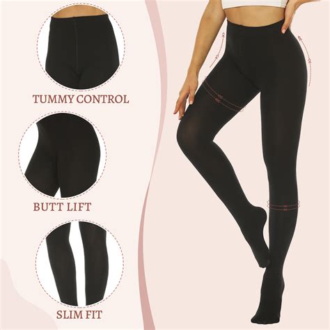 Manzi 2 Pairs Black Tights For Women 400d Opaque Thermal Warm Winter Pantyhose
