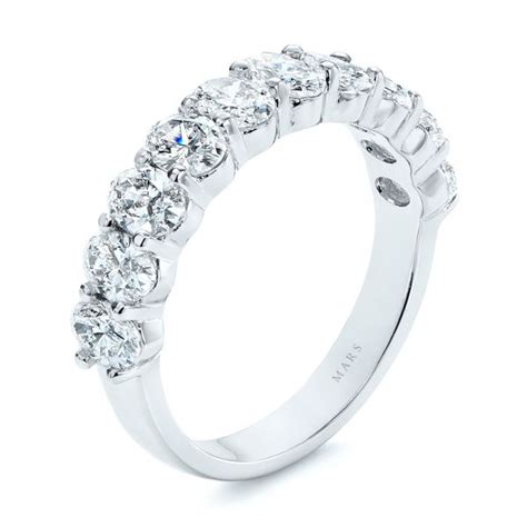 Oval Diamond Half Eternity Wedding Band 105318 Seattle Bellevue