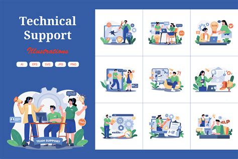 Technical Support Illustration Pack 10 Free Download Services