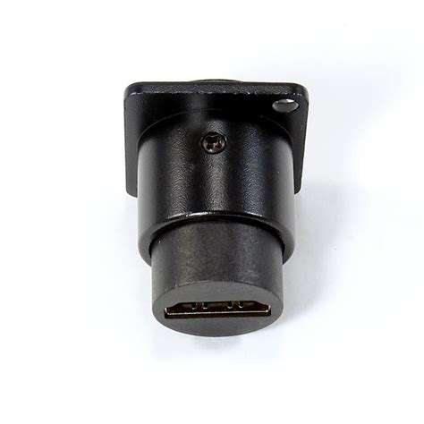 Black Hdmi Panel Pass Through Socket Mount Arcade Express