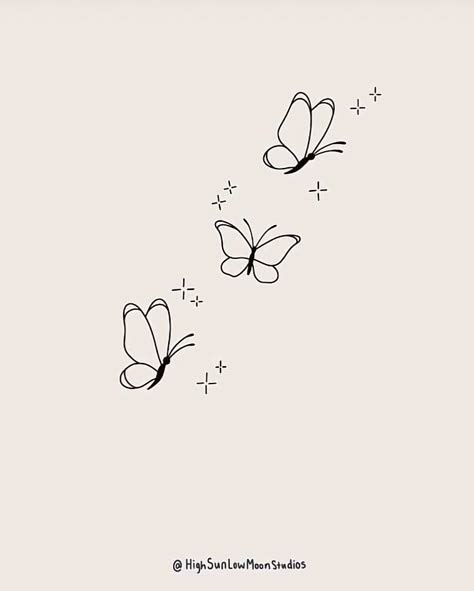 Cartoon Butterfly Tattoo