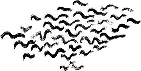Ink Dry Brush Wavy Pattern Stock Illustration Illustration Of